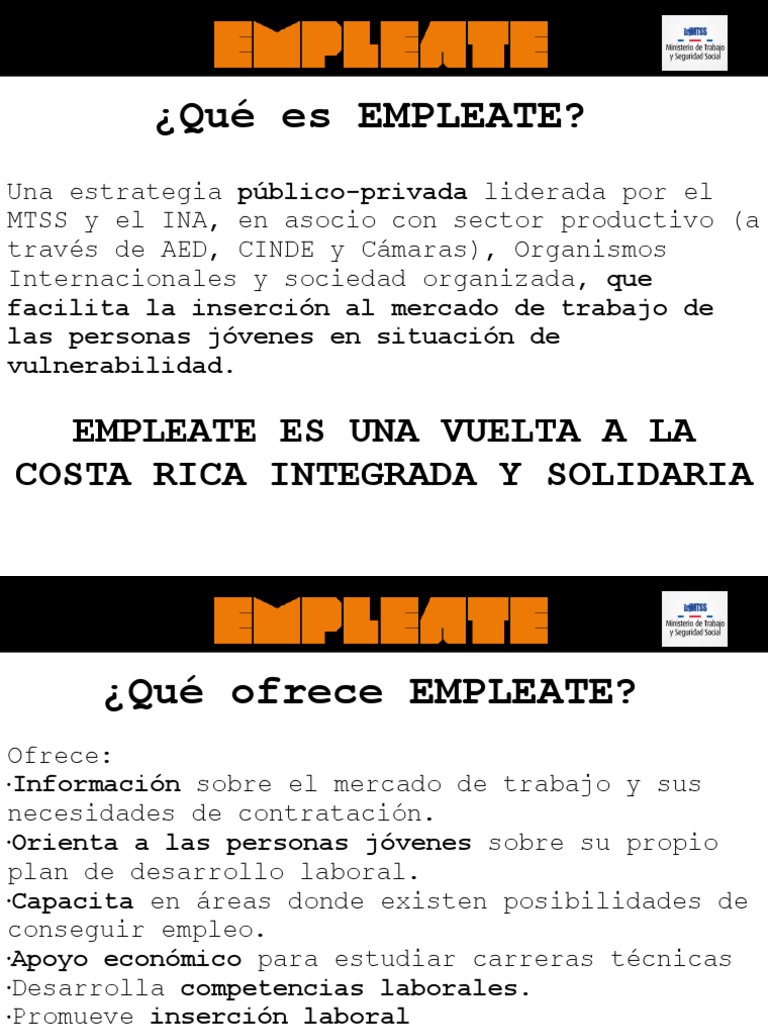 EMPLEATE! | PDF | Juventud | Costa Rica