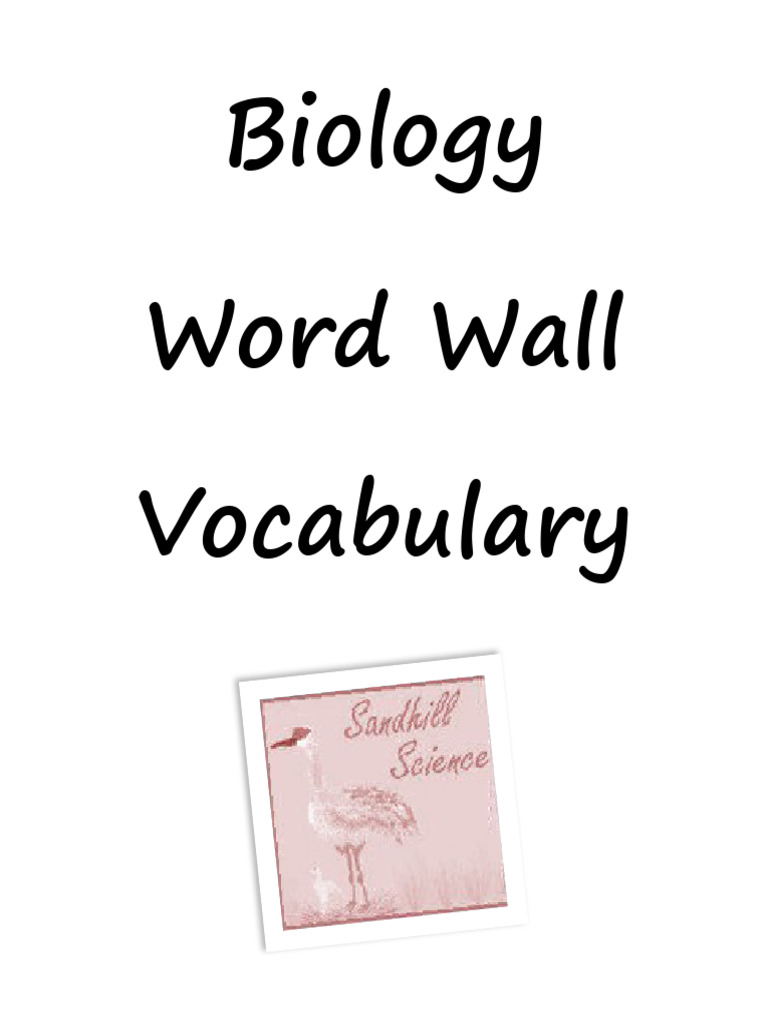 Biology Word Wall Vocabulary | PDF | Cell (Biology) | Life Sciences