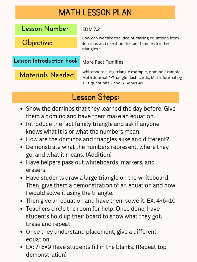Colorful Simple Stem Lesson Plan | PDF | Lesson Plan | Teachers