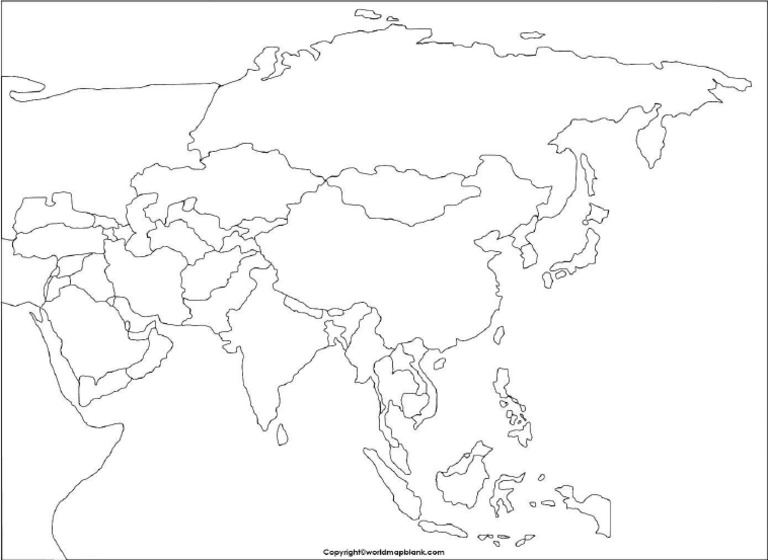 Blank Map of Aisa Outline | PDF