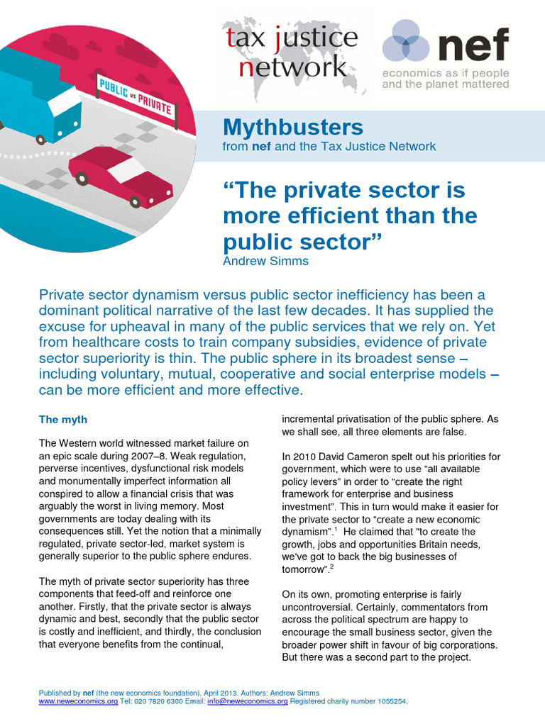 Mythbuster Private Sector | PDF | Public–Private Partnership | Economies
