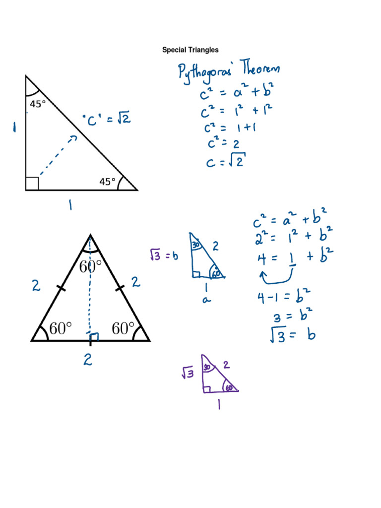 Special Triangles Lesson NOTE | PDF | Teaching Methods & Materials