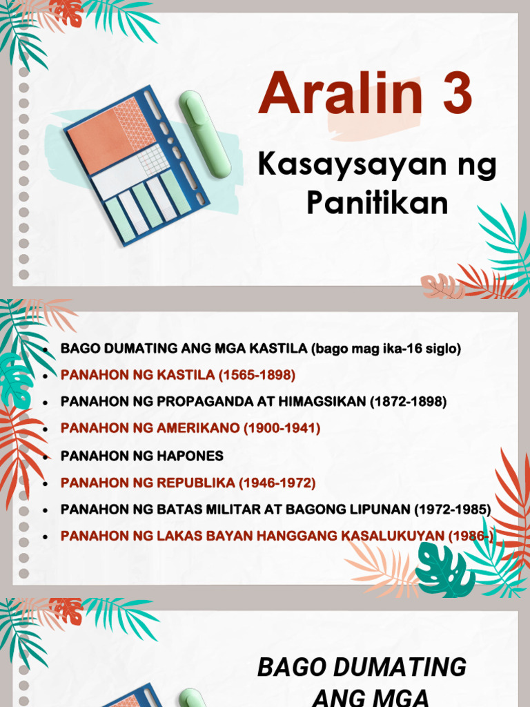 SC FIL 2 Aralin 3 Kasaysayan NG Panitikan | PDF