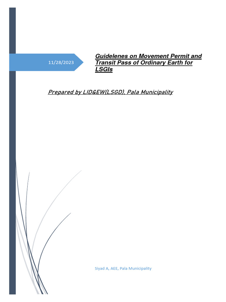 Guidelines movement permit | PDF | Mining | Geology