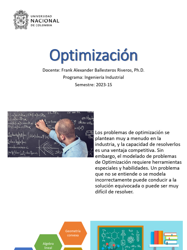 Introducción Optimización | PDF | Conjunto convexo | Optimización Matemática