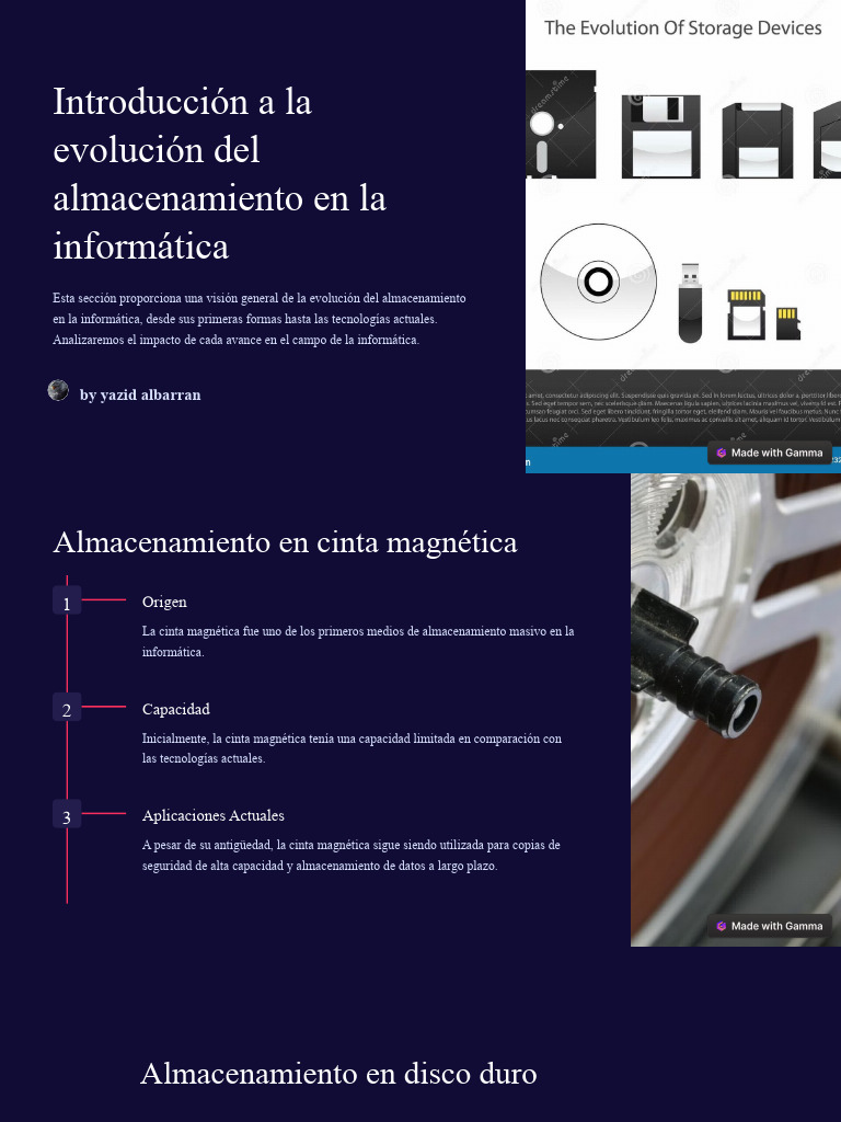 Introduccion A La Evolucion Del Almacenamiento en La Informatica | PDF | Almacenamiento de datos ...