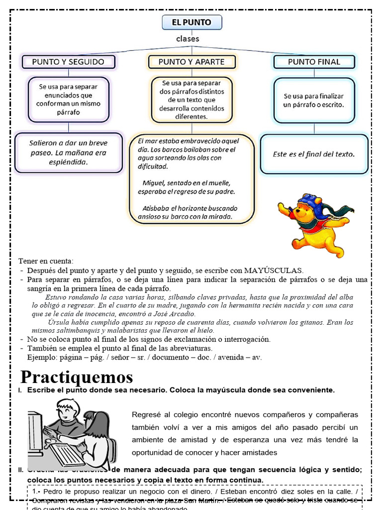2do - Ficha Uso Del Punto y Ejercicios | PDF