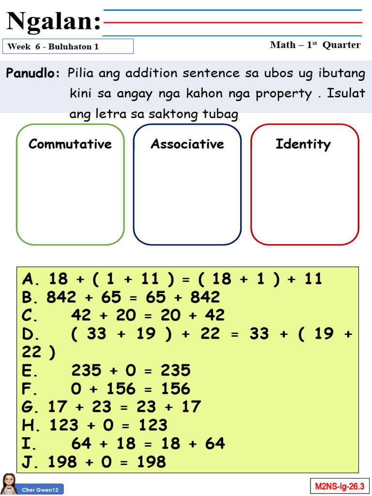MATH2 Worksheets Q1 W6 | PDF