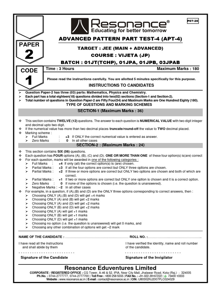 Apt 4 - , Paper-2 | PDF | Decimal | Numbers