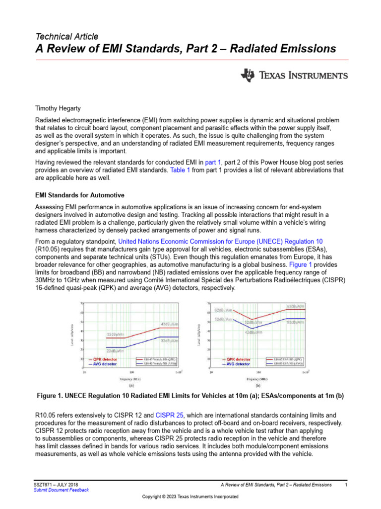 A Review Of Emi Standards Part 2 Pdf Electromagnetic Interference