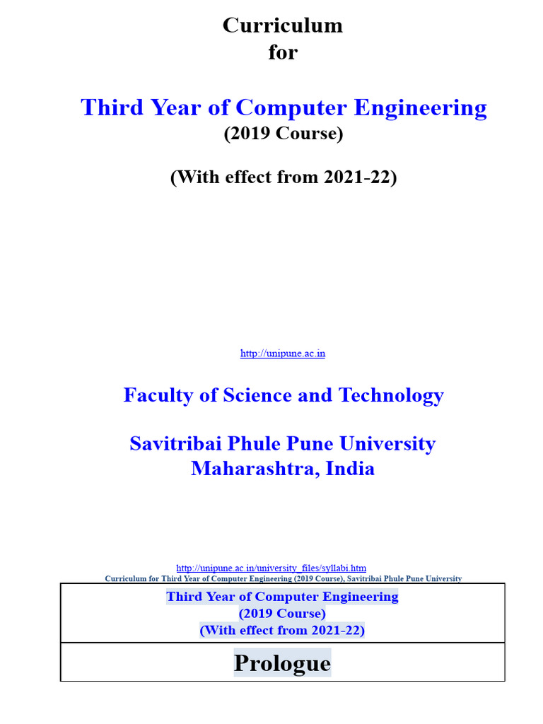 Third Year Computer Engineering Syllabus | PDF | Databases | No Sql