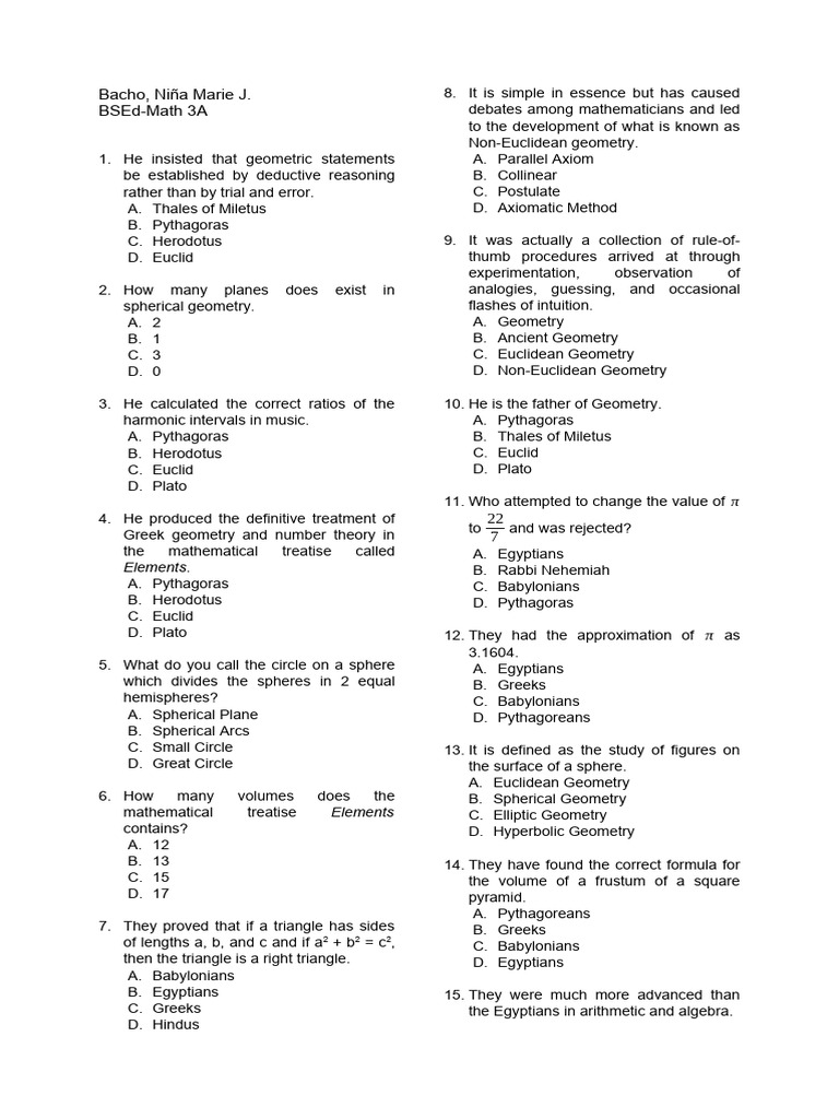 MCQ Geometry | PDF | Geometry | Euclidean Geometry MCQ Geometry | PDF | Geometry | Euclidean Geometry