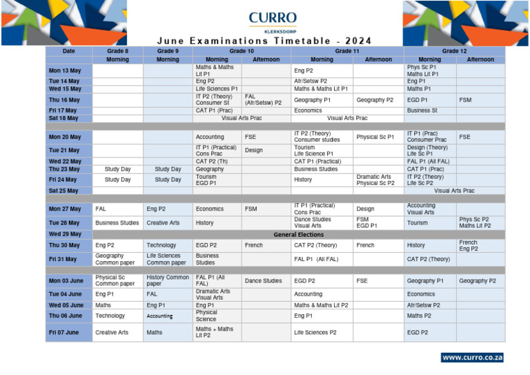 June 2024 Exam Timetable | PDF | Liberal Arts Education | Science