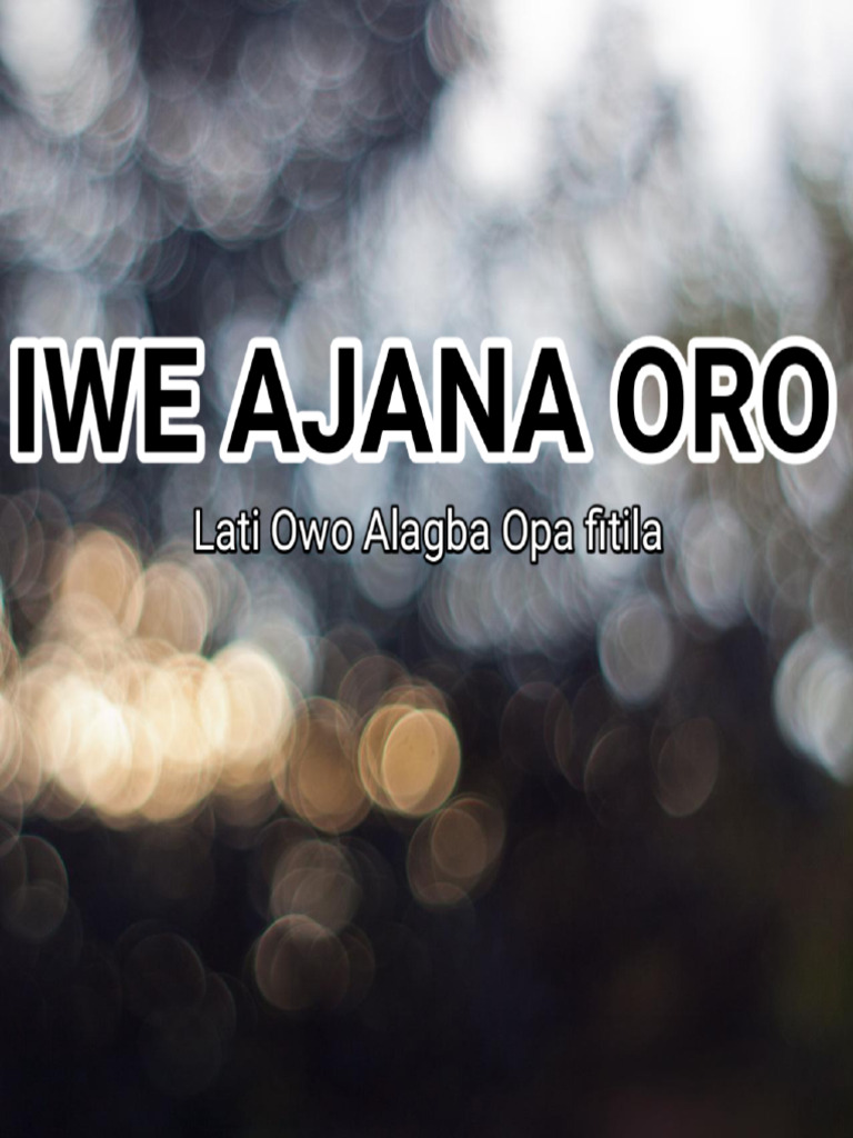 Ajana Oro | PDF