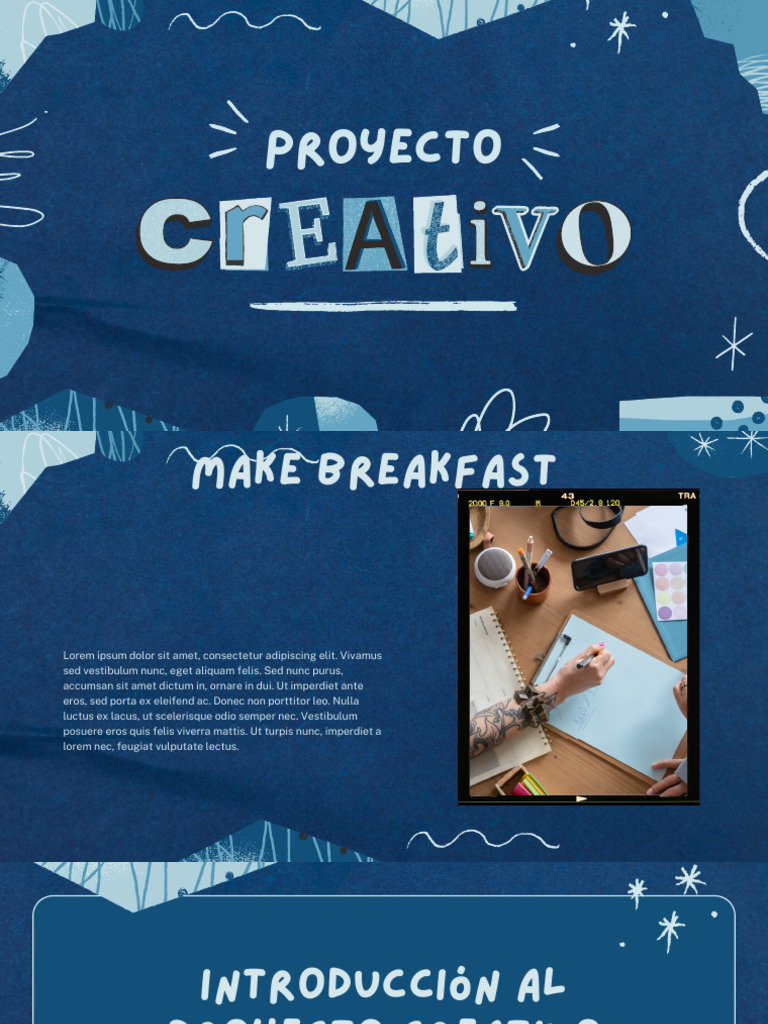 Presentación Proyecto Creativo Moderno Azul | PDF
