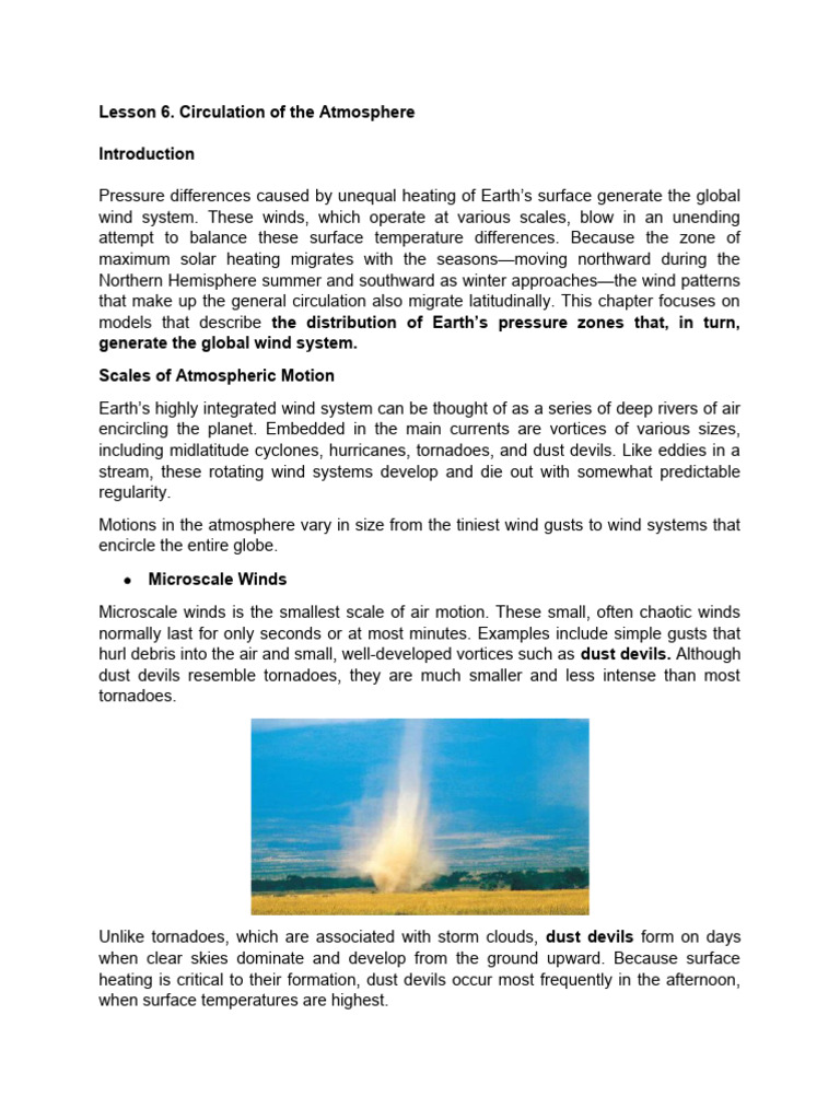 Lesson-6 | PDF | Atmospheric Circulation | Wound