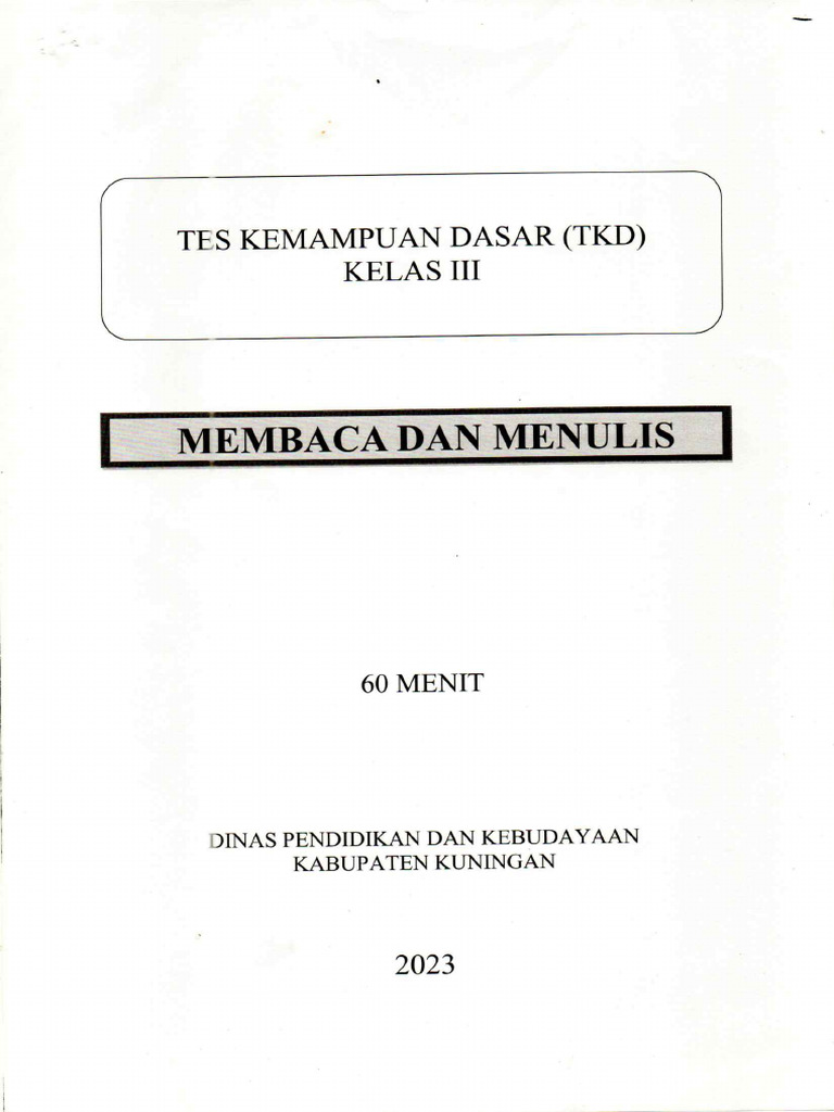Soal TKD 2023 - Membaca | PDF