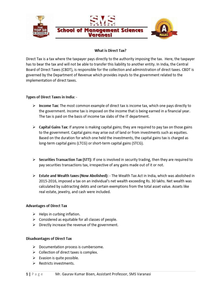 GST (Unit 1) | PDF | Taxes | Capital Gains Tax