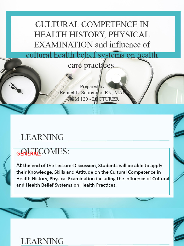 Cultural Competence in Health History Physical Examination and ...