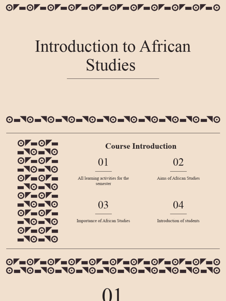 Introduction To African Studies | PDF | Project Based Learning | Learning