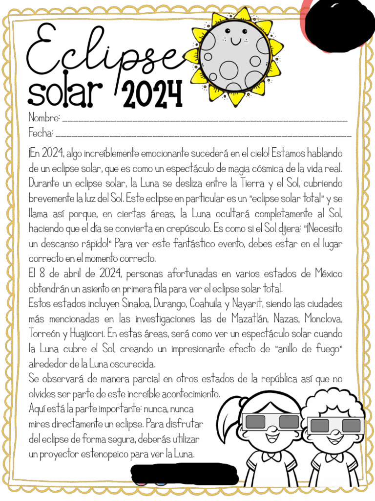 Eclipse Solar 2024 PDF | PDF | Luna | Eclipse