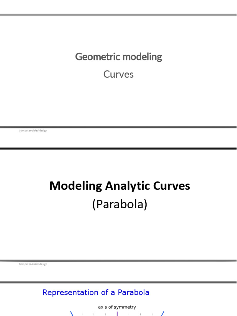 L05 P-Form of Hyperpola, Parabola and Inro (Synthetic Curves) | PDF | Spline (Mathematics) | Curve