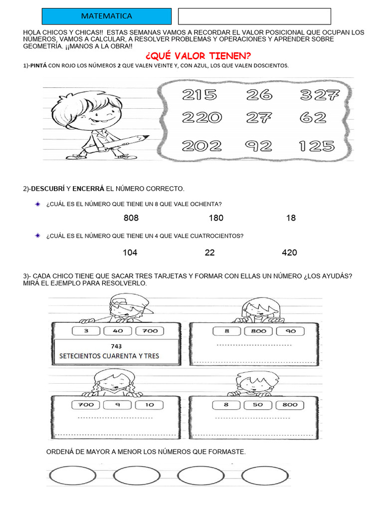 Actividades de Matematicas Octubre - Noviembre | PDF | Matemáticas