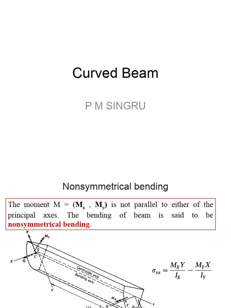 Curved Beam | PDF | Bending | Stress (Mechanics)