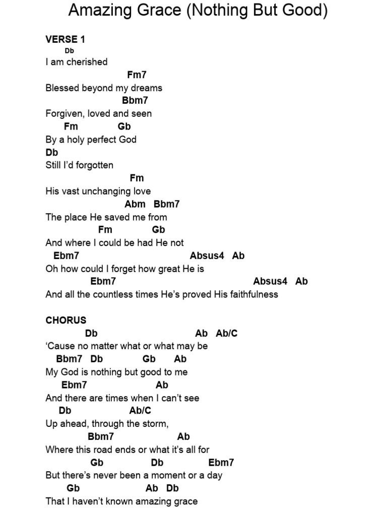 Amazing Grace: God's Goodness Unveiled | PDF