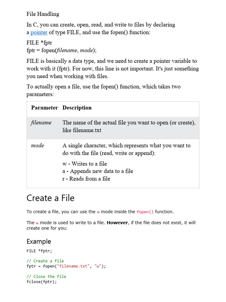 C LANGUAGE File Handling | PDF | Computer File | Filename