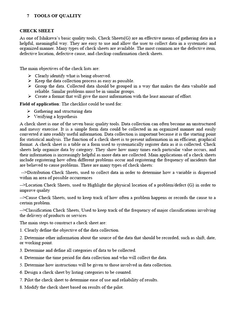 7 Tools of Quality | PDF | Scatter Plot | Histogram