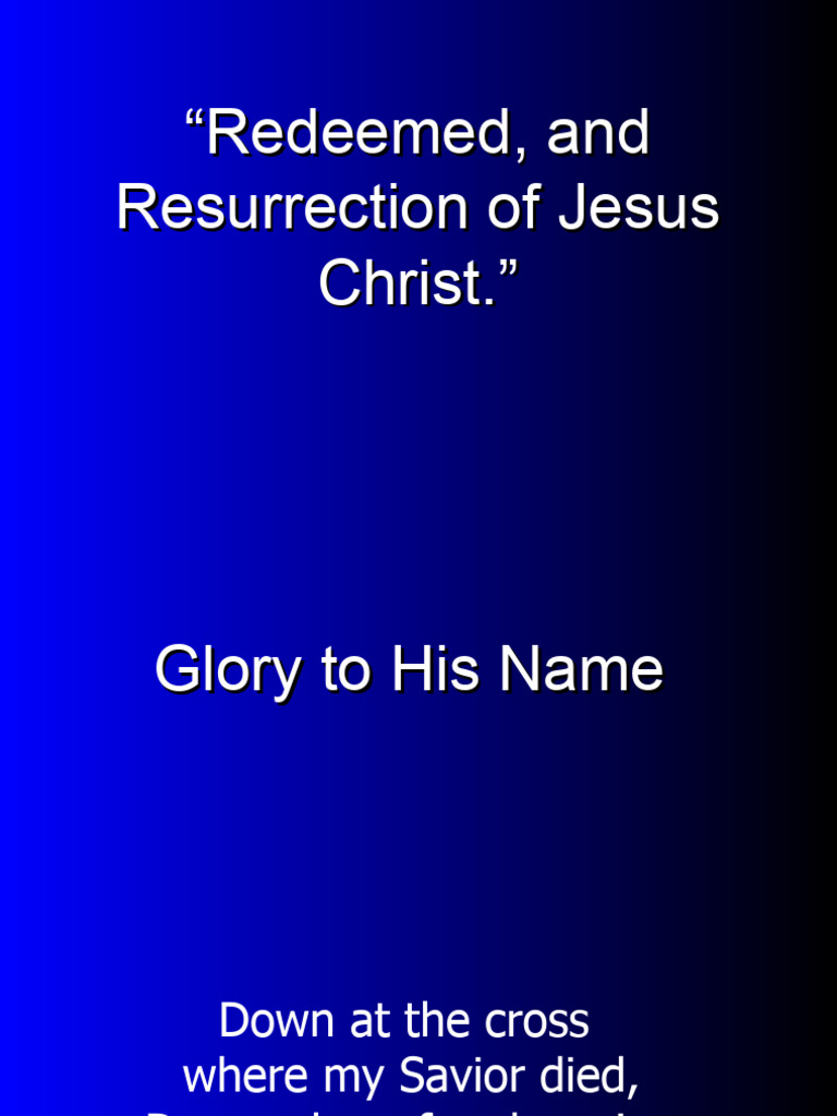 Hymns of Redemption and Resurrection | PDF | Glory (Religion) | Lamb Of God
