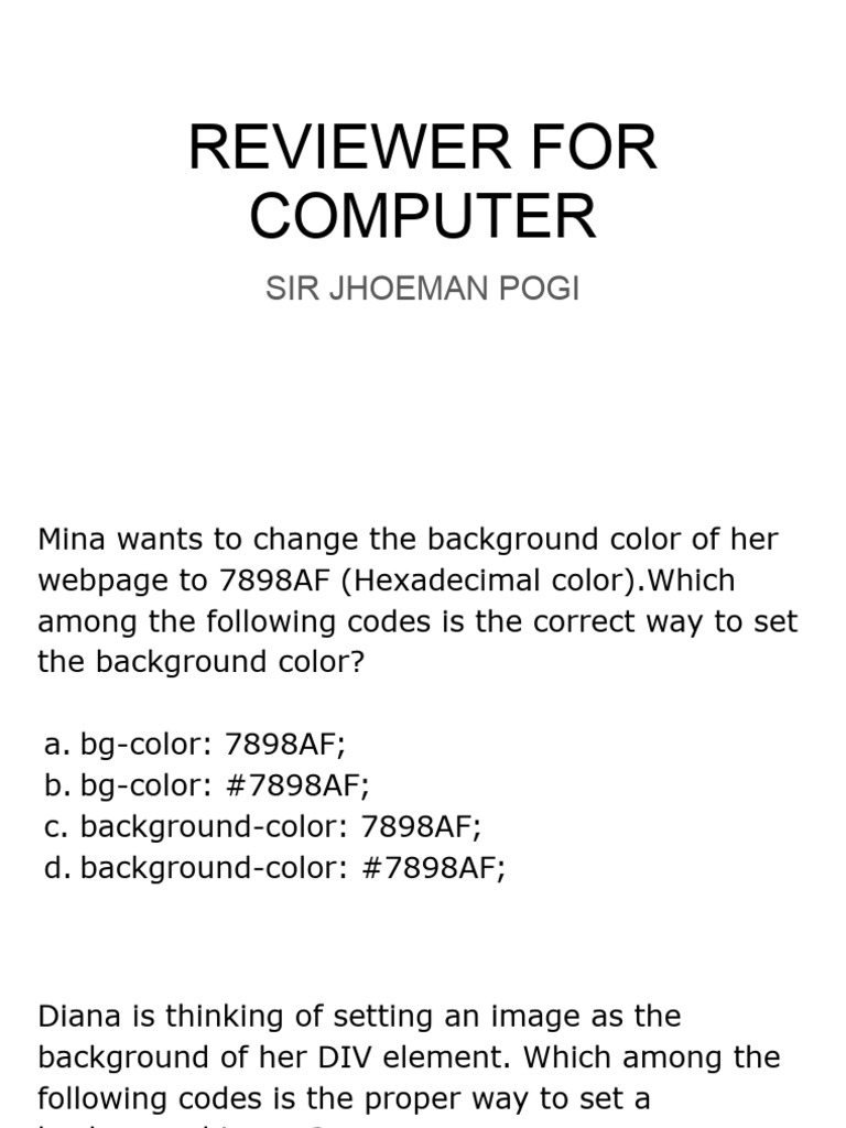 Reviewer 3rd Q | PDF | Typefaces | Printing