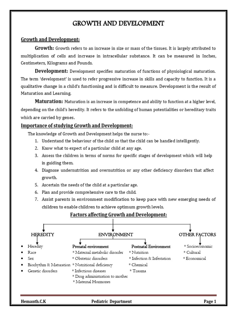 Growth and Development | PDF | Fetus | Prenatal Development