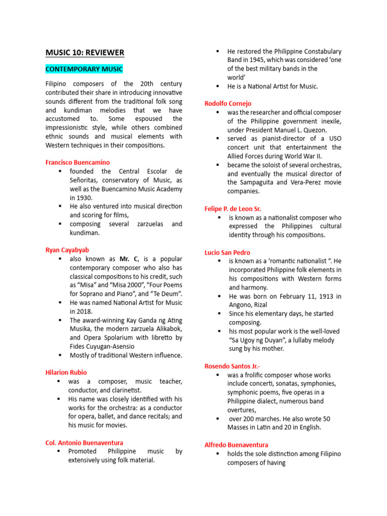 MUSIC REVIEWER | PDF | Songs | Musicology
