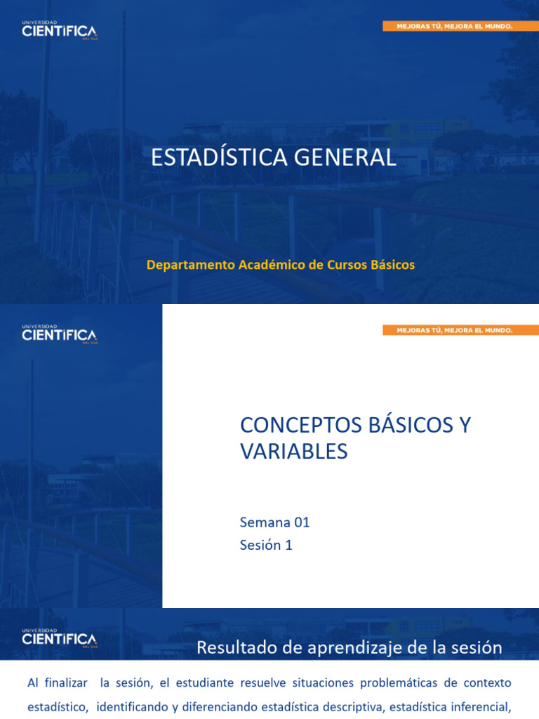 Estadistica General - Semana 01 - Sesion 01 - 2023-2 - Conceptos Basicos | Descargar gratis PDF ...