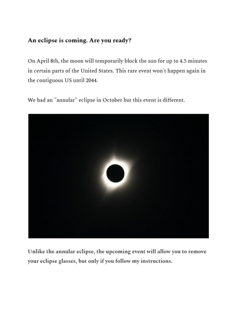 Total Eclipse Guide | PDF | Solar Eclipse | Sun