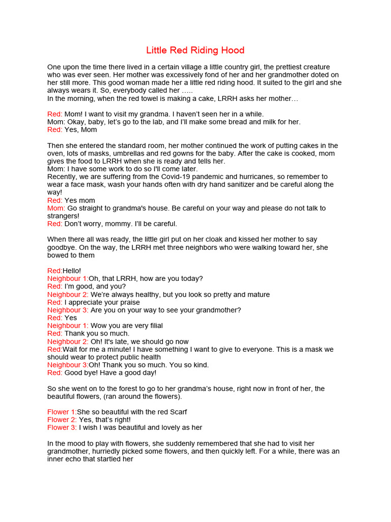Little Red Riding Hood | PDF | Little Red Riding Hood
