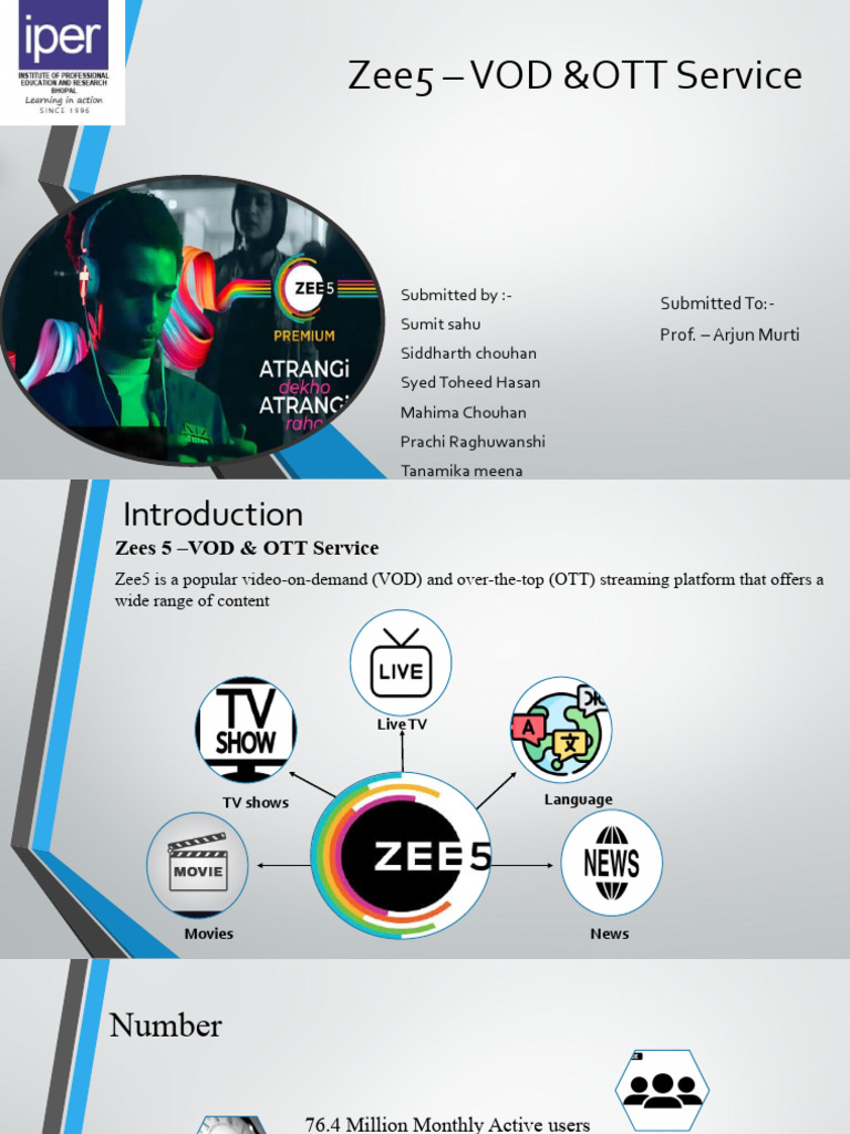 Zee5: Engaging Young Adults & Families | PDF | Video On Demand | World ...