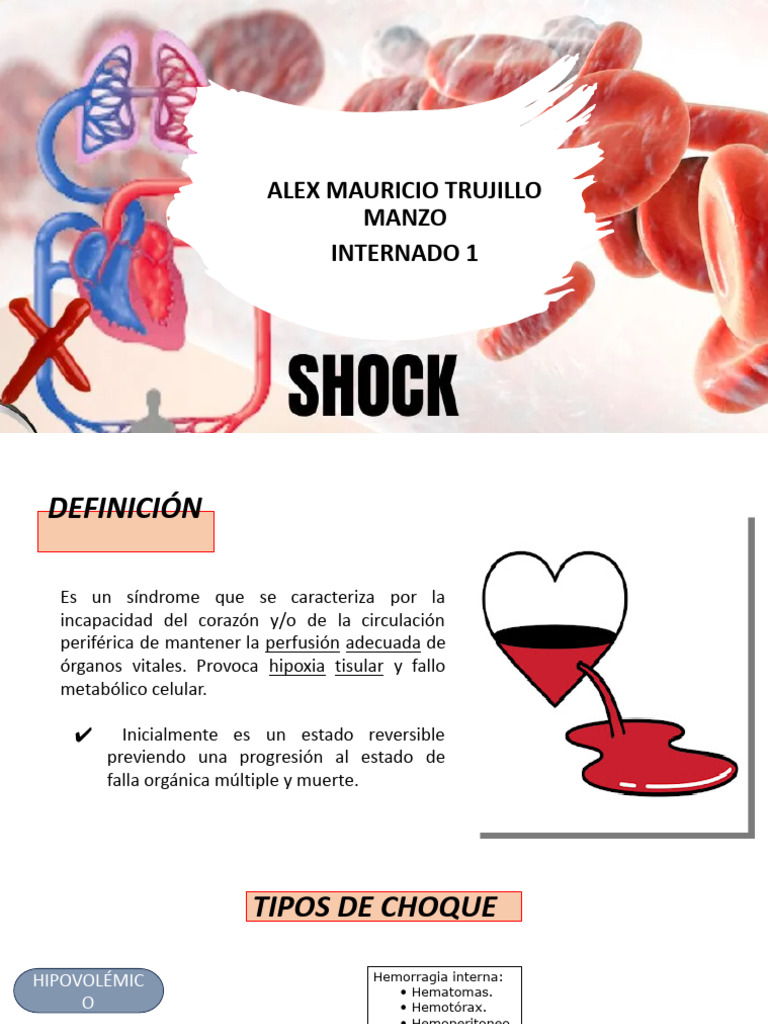 Manejo del Estado de Choque Clínico | PDF | Choque (circulatorio) | Corazón