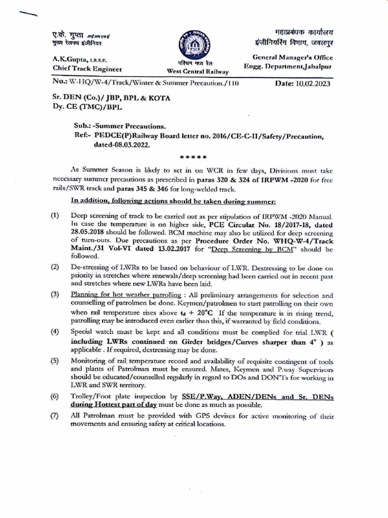 Summer Precautions WCR | PDF