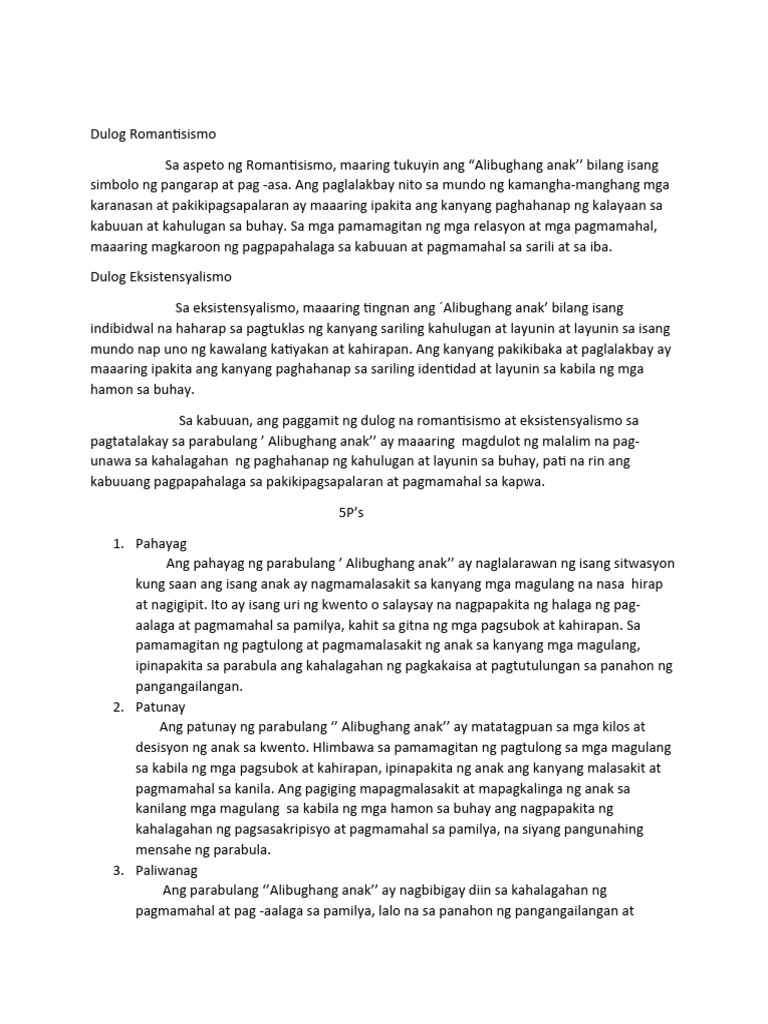 Pagsusuri NG Parabula | PDF