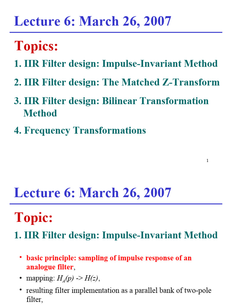 DF Lesson 06 | PDF | Low Pass Filter | Telecommunications Engineering