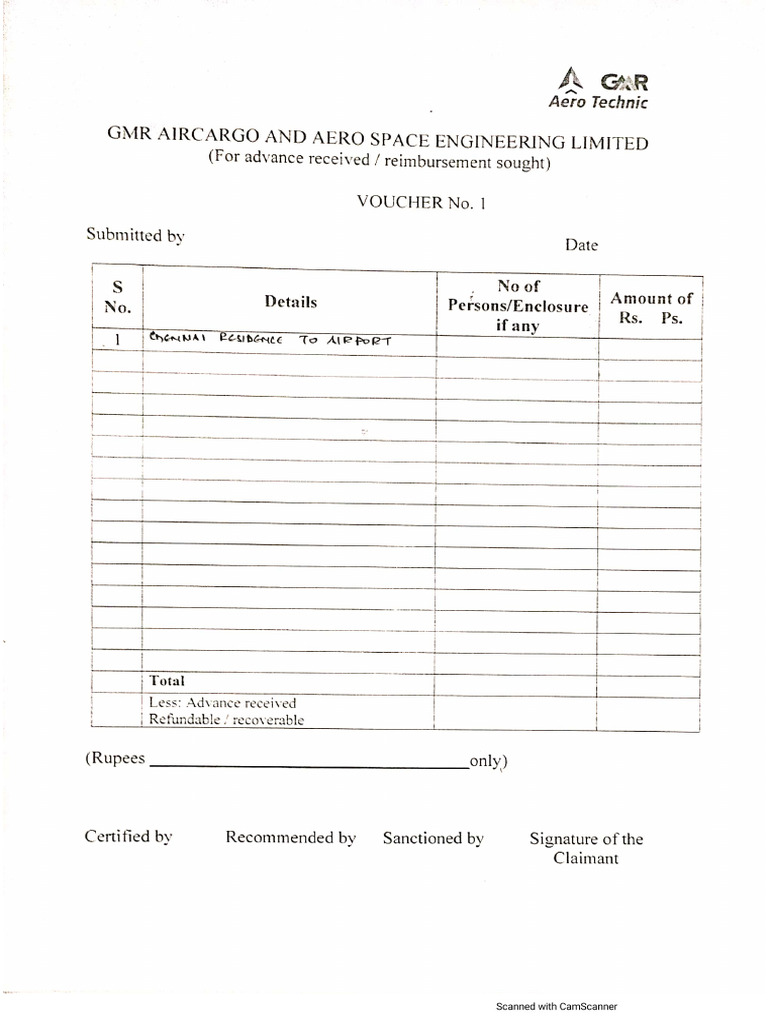 GMR Claim Form - 1 | PDF