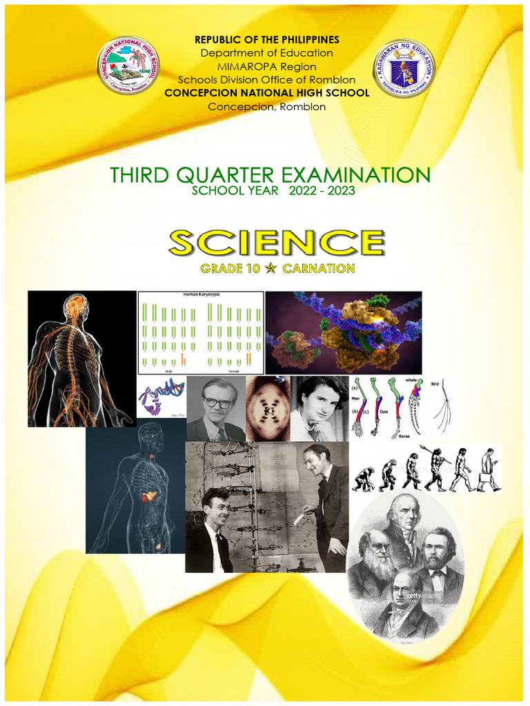Third Quarter Exam: Biology Concepts | PDF | Dna Replication | Dna