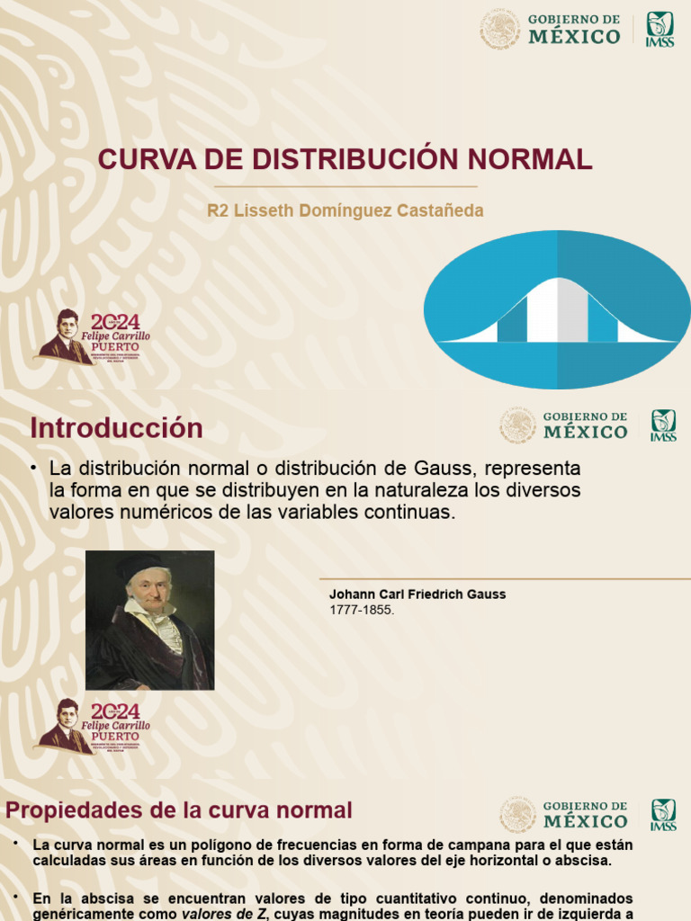 Curva de Distribución Normal. | PDF | Distribución normal | Muestreo ...