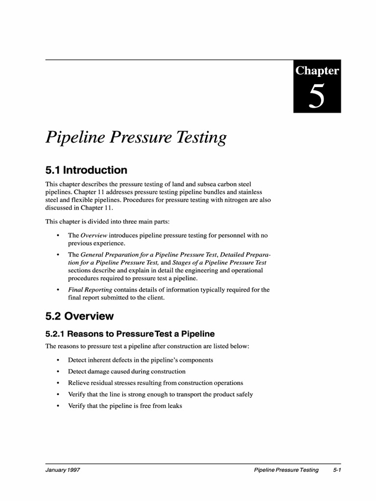 Pipeline Pressure Testing Guide | PDF | Pump | Instrumentation