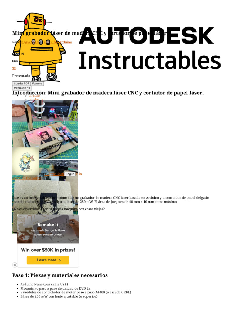 Mini CNC Laser Wood Engraver and Laser Paper Cutter. - 18 Steps (With ...