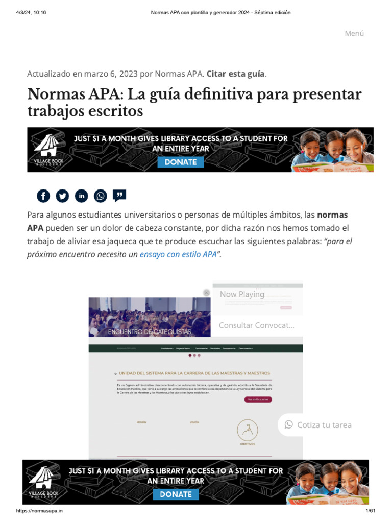 Generador de Normas APA 2024 | PDF | Estilo apa | Facebook