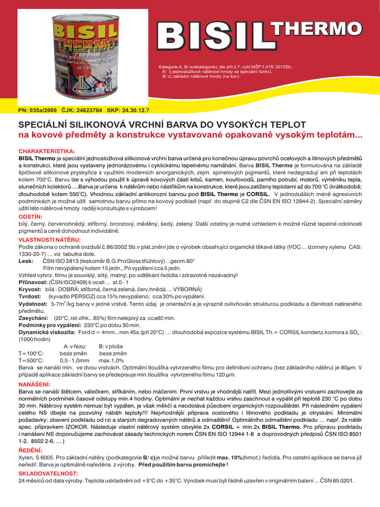 Bisil Thermo TDS | PDF